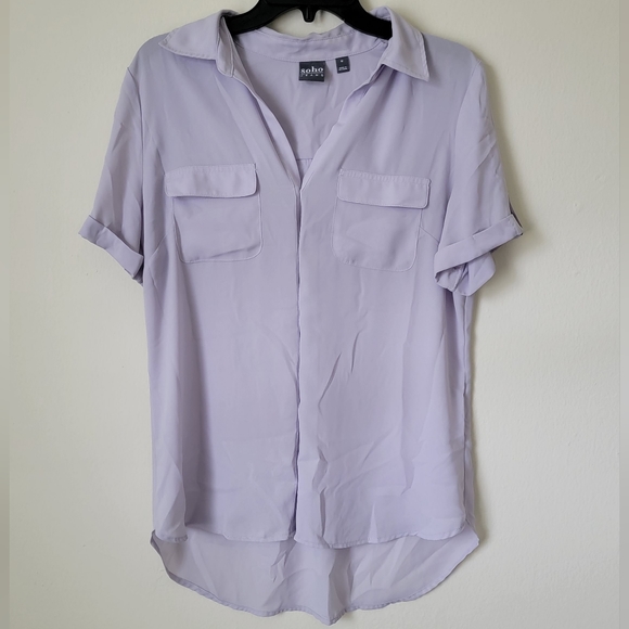 Soho | Tops | Soho Light Purple Button Down | Poshmark